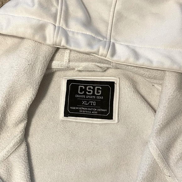 csg | Shirts | Csg White Grey Zip Up Hoodie | Poshmark